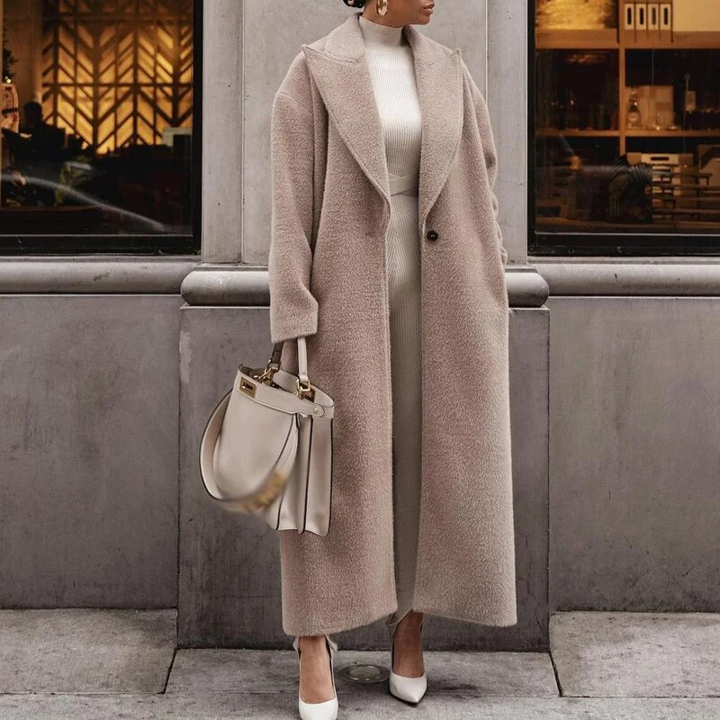 Damen Wintermantel Lang | Eleganter Mantel für Winter | Schlanke ...