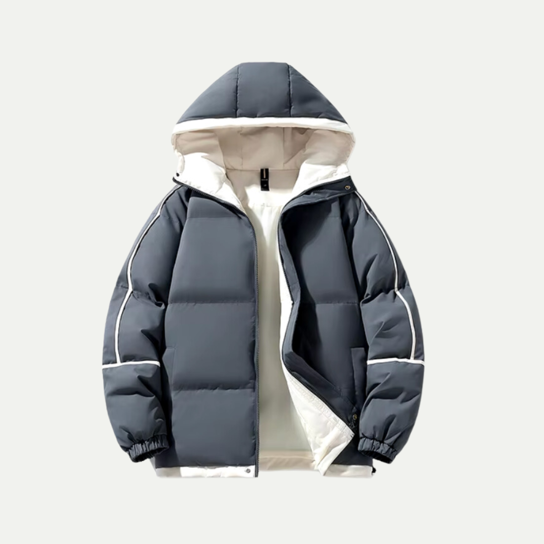 Unisex Parka mit Kapuze | Gepolsterte Winterjacke | Warm, winddicht ...